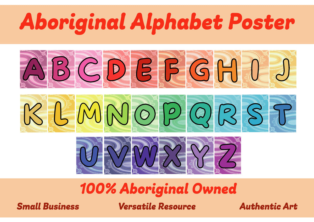 Aboriginal Alphabet Poster - Rainbow (Digital File) – Ngandabaa