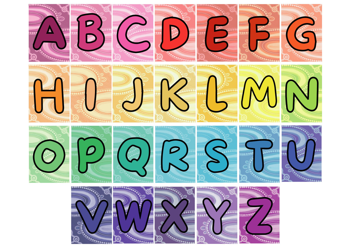 Aboriginal Alphabet Poster - Rainbow (Digital File) – Ngandabaa
